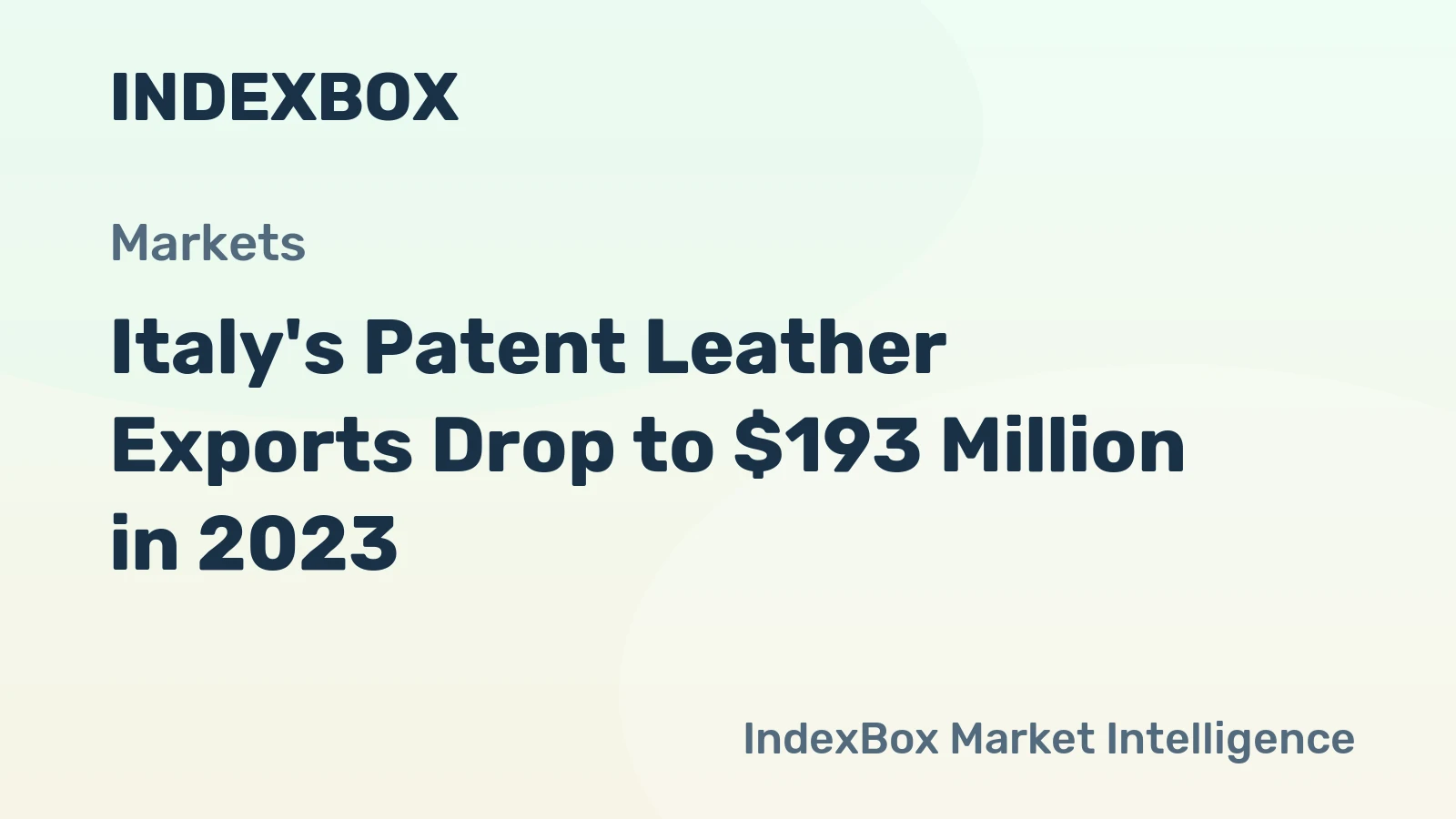 Italy's Patent Leather Exports Drop to $193 Million in 2023
