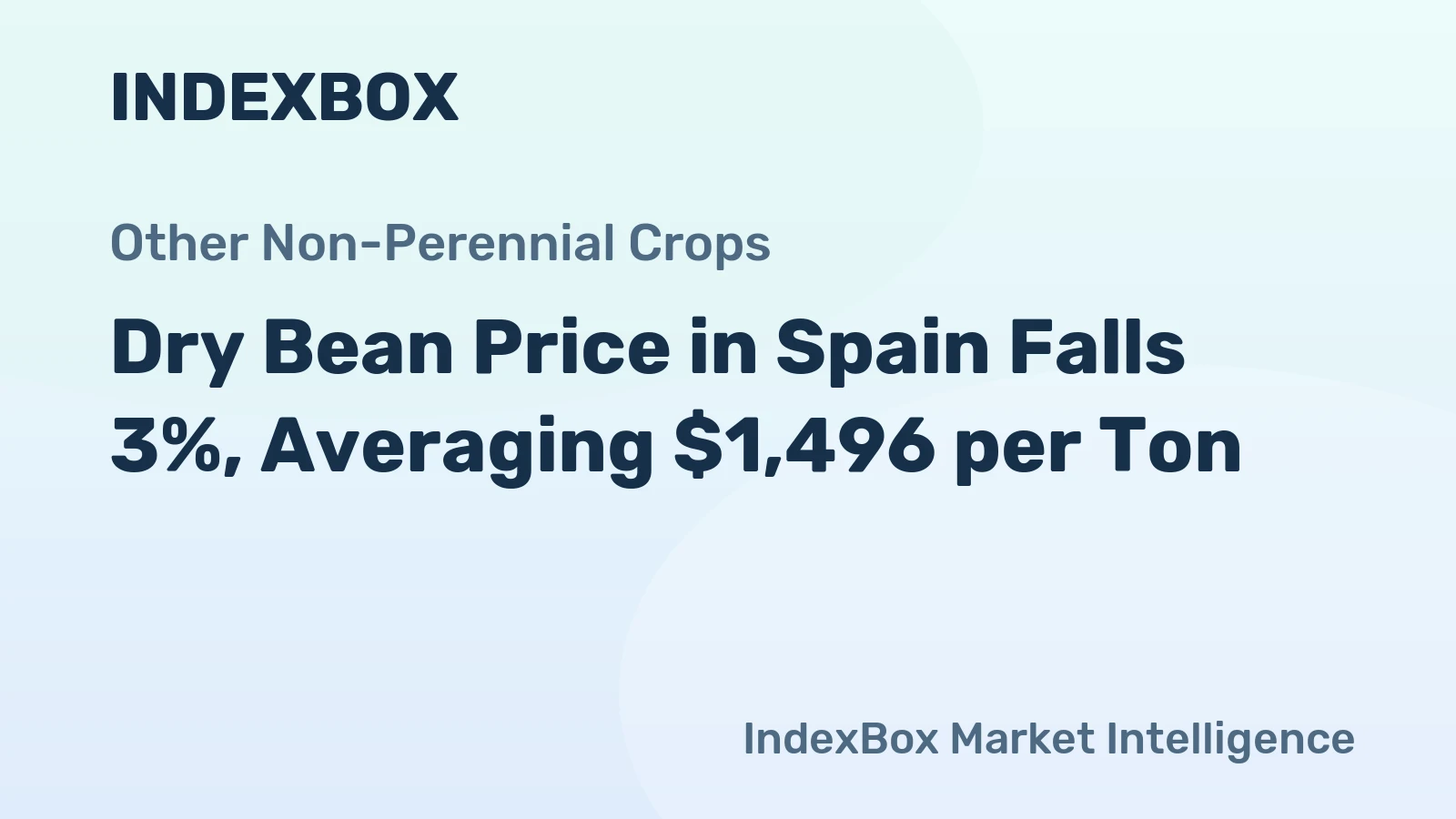 Dry Bean Price in Spain Falls 3%, Averaging $1,496 per Ton