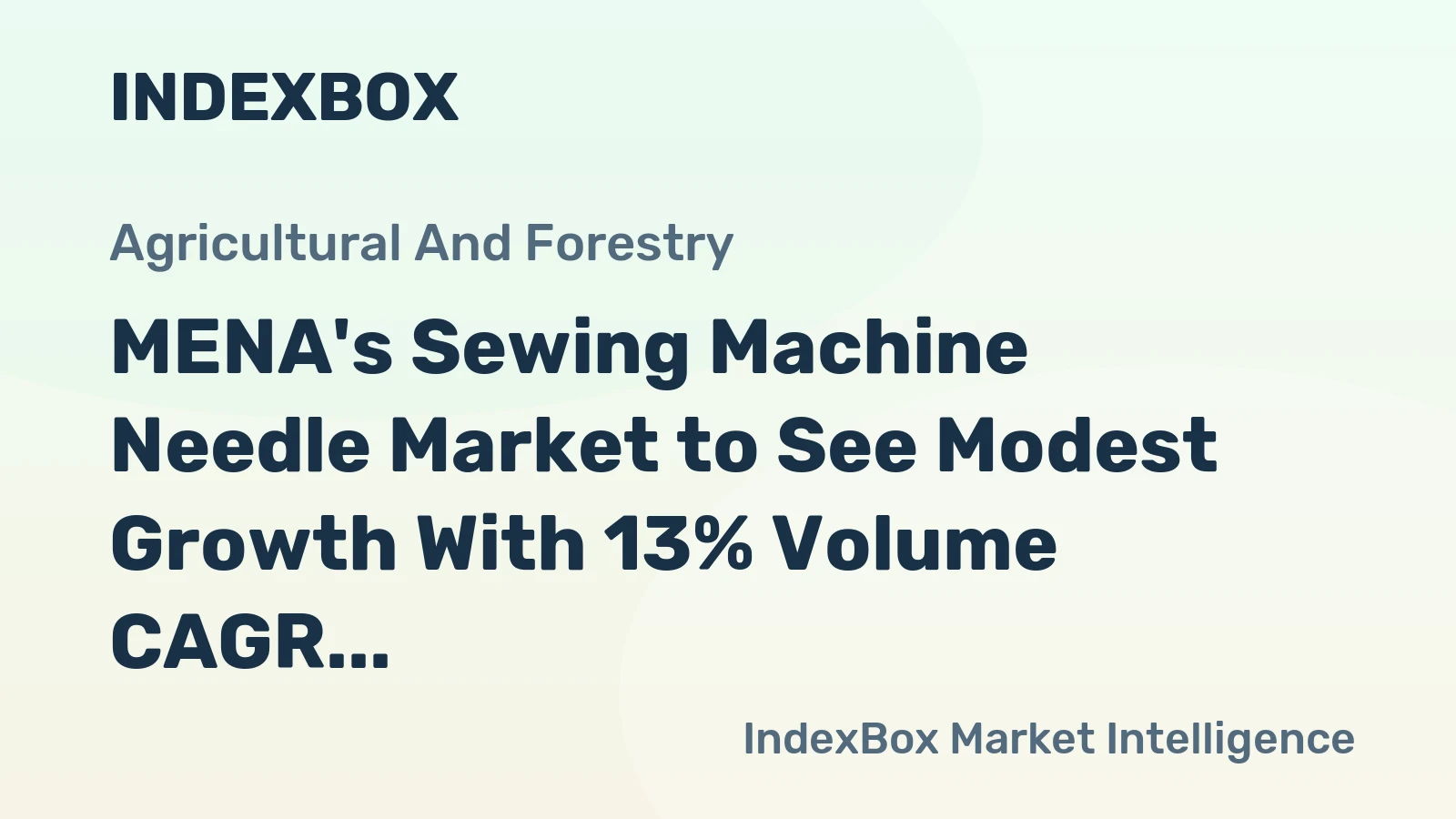 MENA's Sewing Machine Needle Market to See Modest Growth With 13% Volume CAGR Through 2035