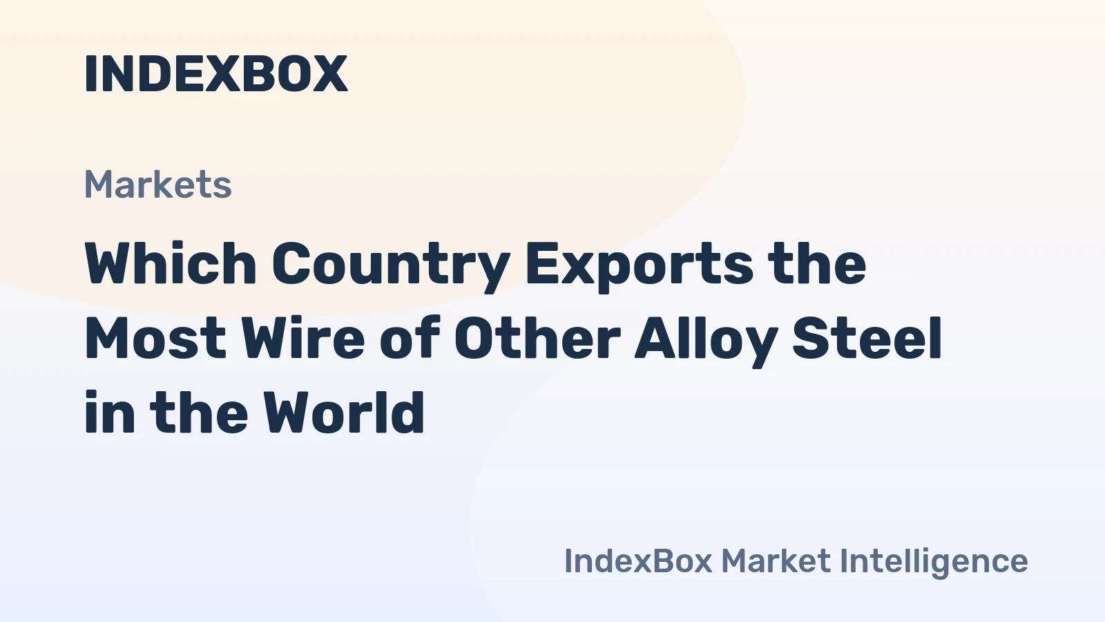 Which Country Exports the Most Wire of Other Alloy Steel in the World?
