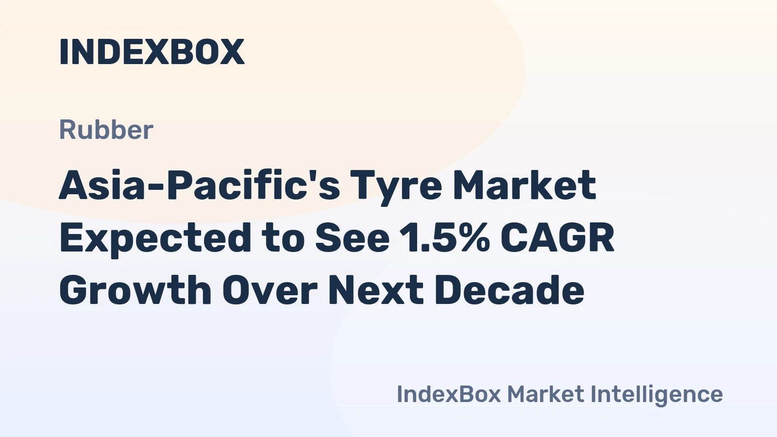 Asia-Pacific's Tyre Market Expected to See 1.5% CAGR Growth Over Next Decade