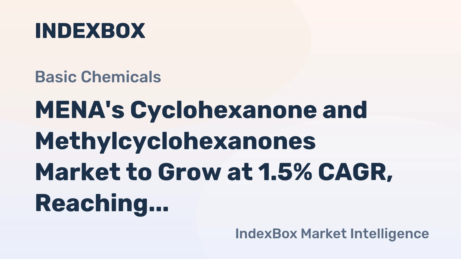 MENA's Cyclohexanone and Methylcyclohexanones Market to Grow at 1.5% CAGR, Reaching $36M by 2035
