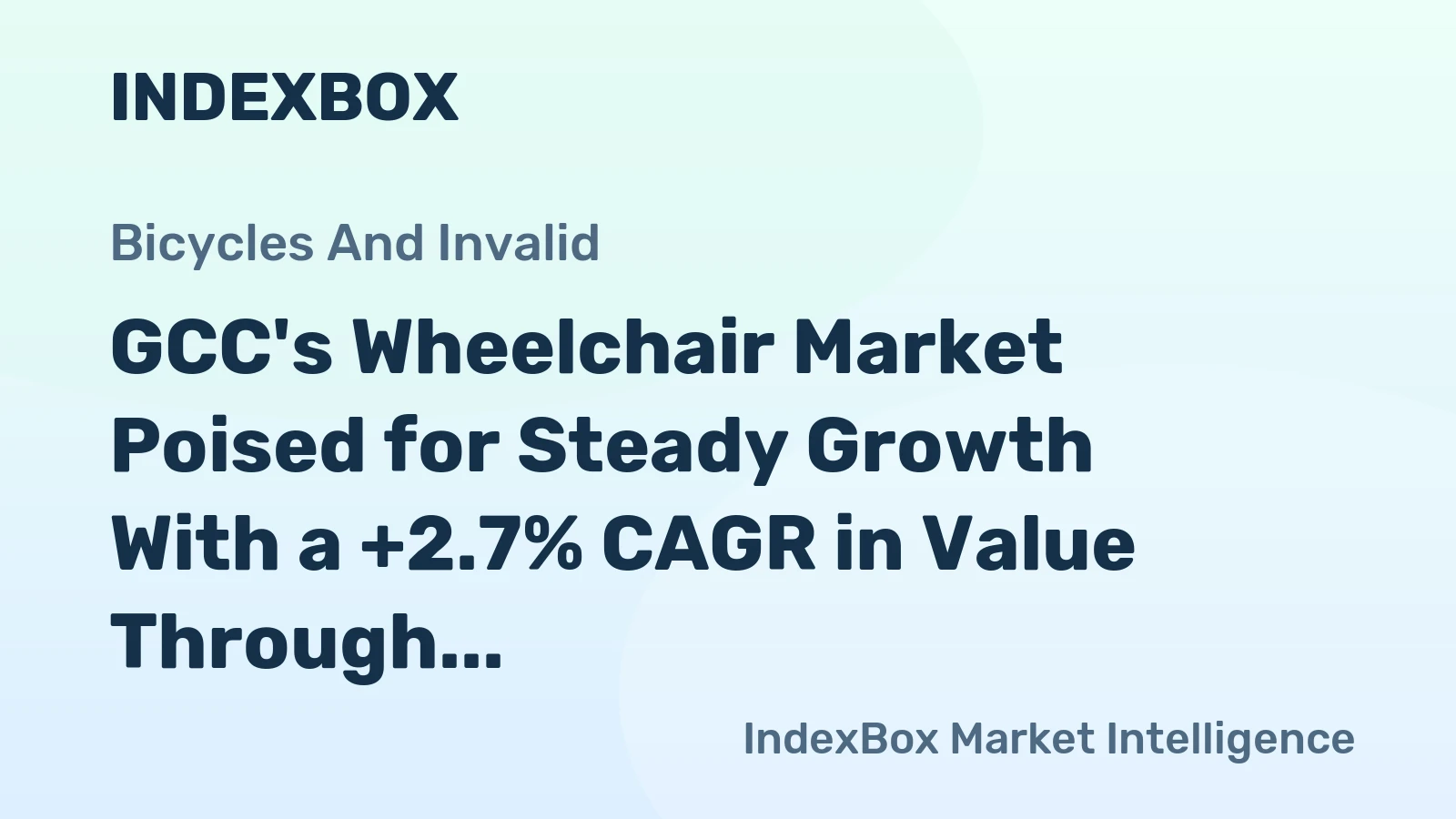 GCC's Wheelchair Market Poised for Steady Growth With a +2.7% CAGR in Value Through 2035