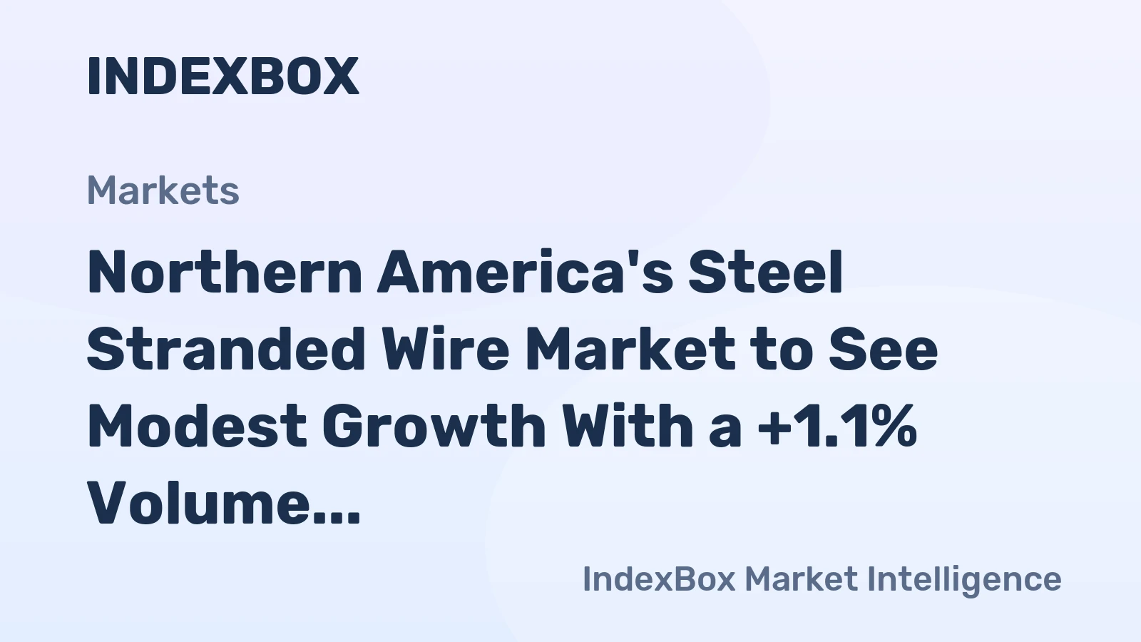 Northern America's Steel Stranded Wire Market to See Modest Growth With a +1.1% Volume CAGR