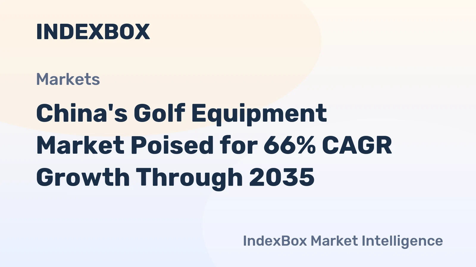 China's Golf Equipment Market Poised for 66% CAGR Growth Through 2035