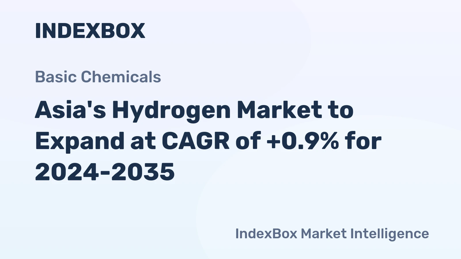 Asia's Hydrogen Market to Expand at CAGR of +0.9% for 2024-2035