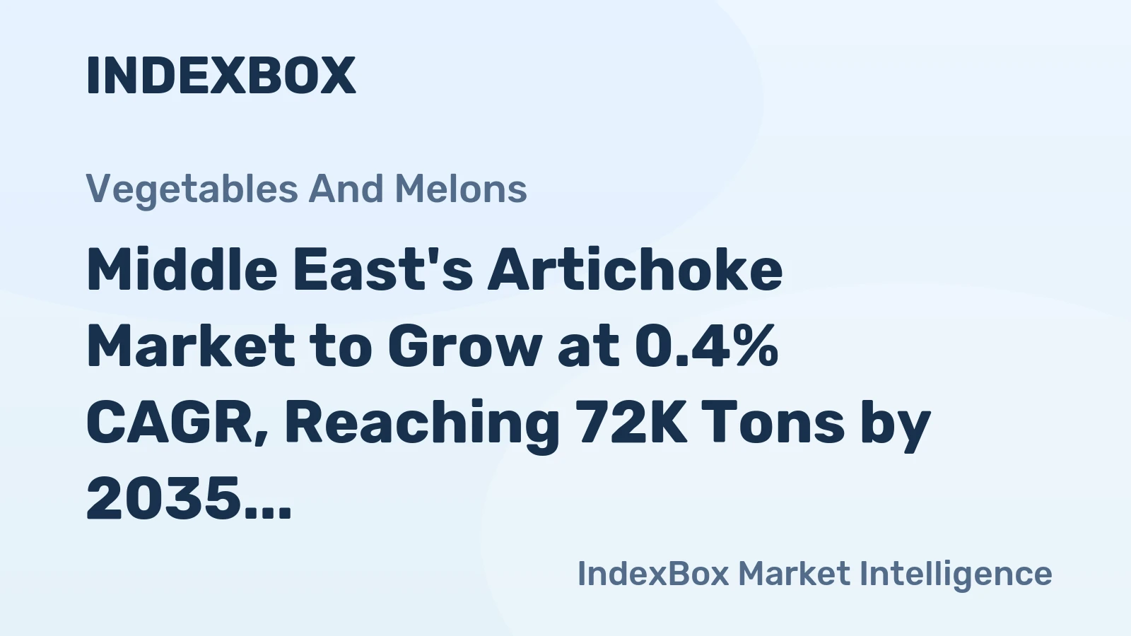 Middle East's Artichoke Market to Grow at 0.4% CAGR, Reaching 72K Tons by 2035