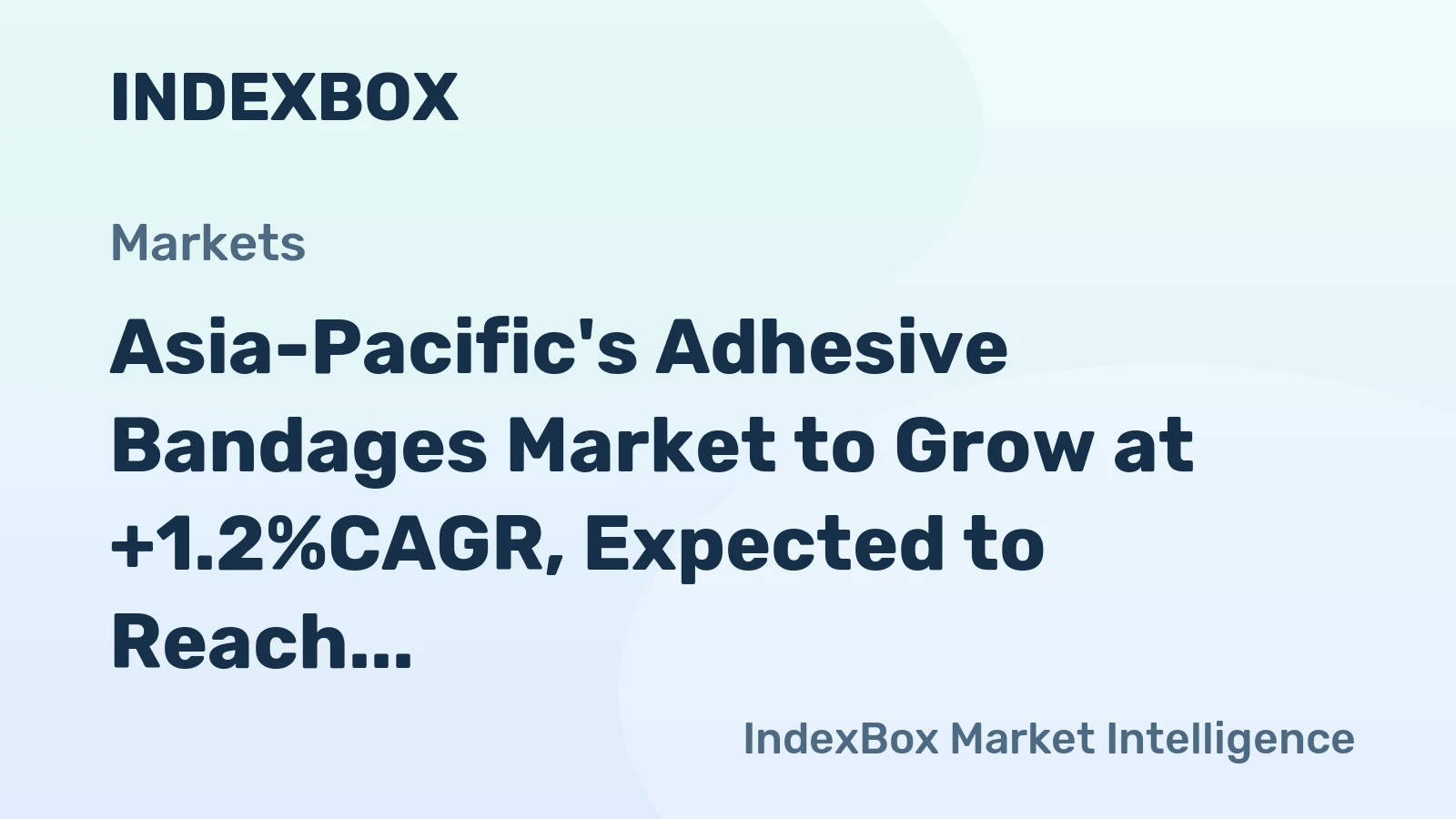 Asia-Pacific's Adhesive Bandages Market to Grow at +1.2%CAGR, Expected to Reach $7.3B by 2035