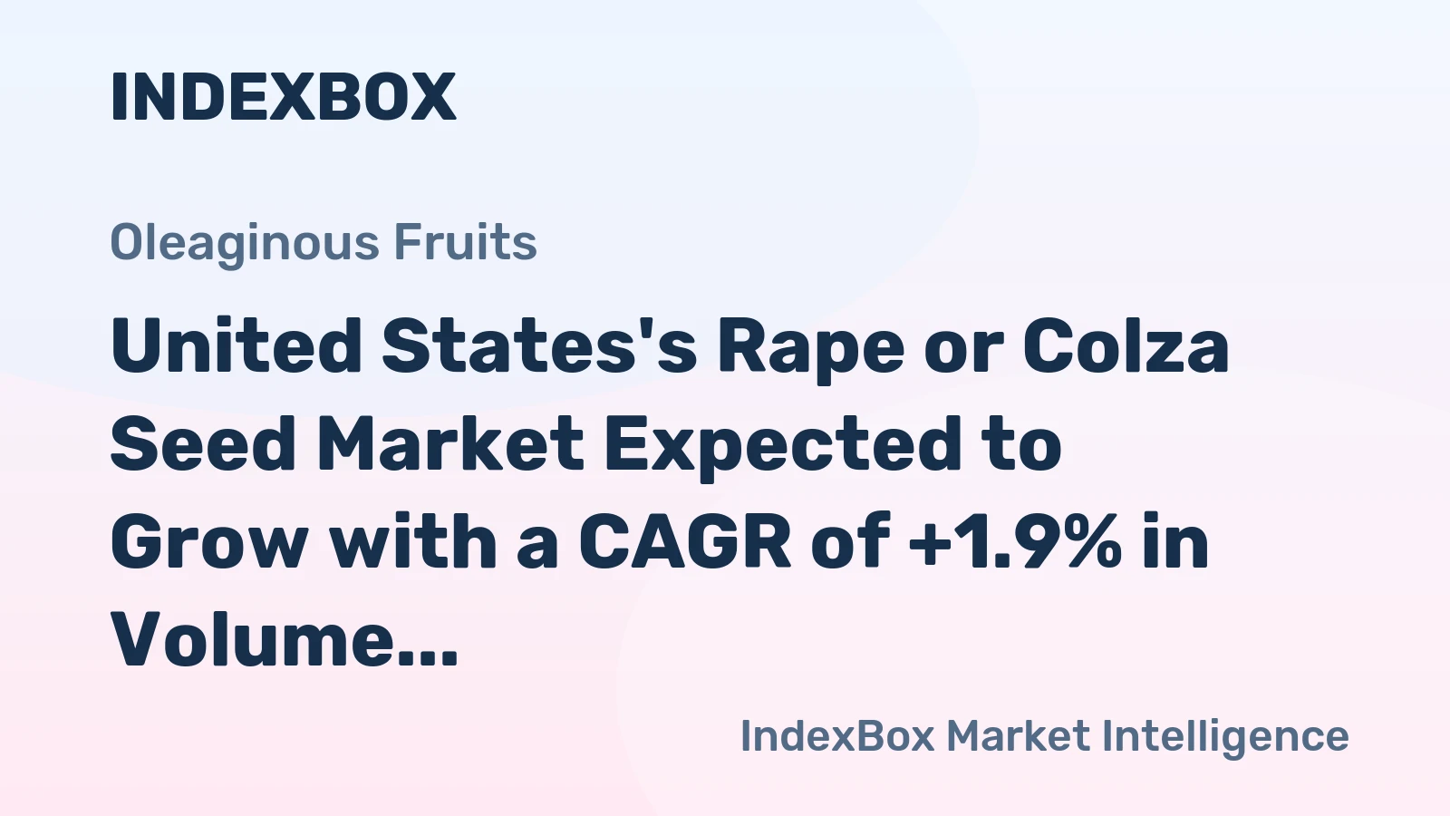 United States's Rape or Colza Seed Market Expected to Grow with a CAGR of +1.9% in Volume and +3.8% in Value by 2035