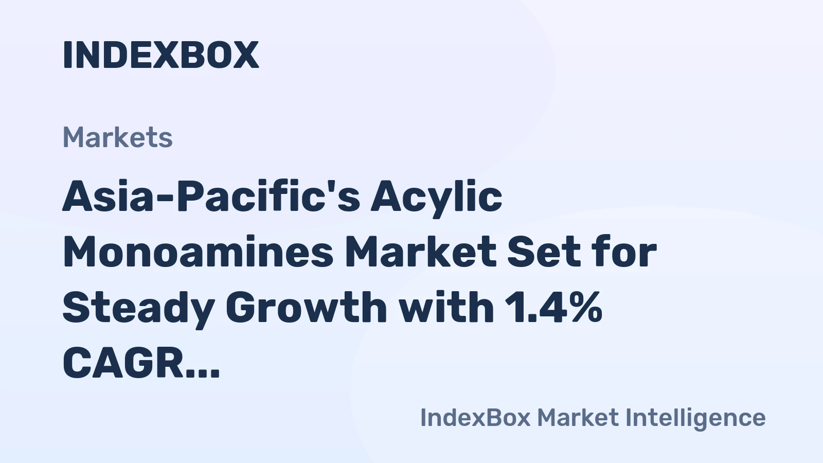 Asia-Pacific's Acylic Monoamines Market Set for Steady Growth with 1.4% CAGR in Value Through 2035