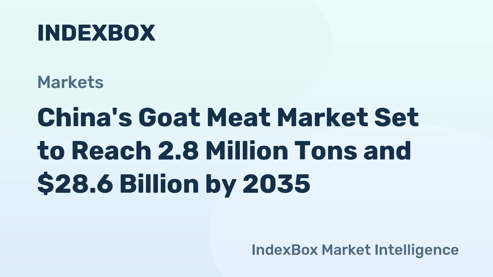 China's Goat Meat Market Set to Reach 2.8 Million Tons and $28.6 Billion by 2035