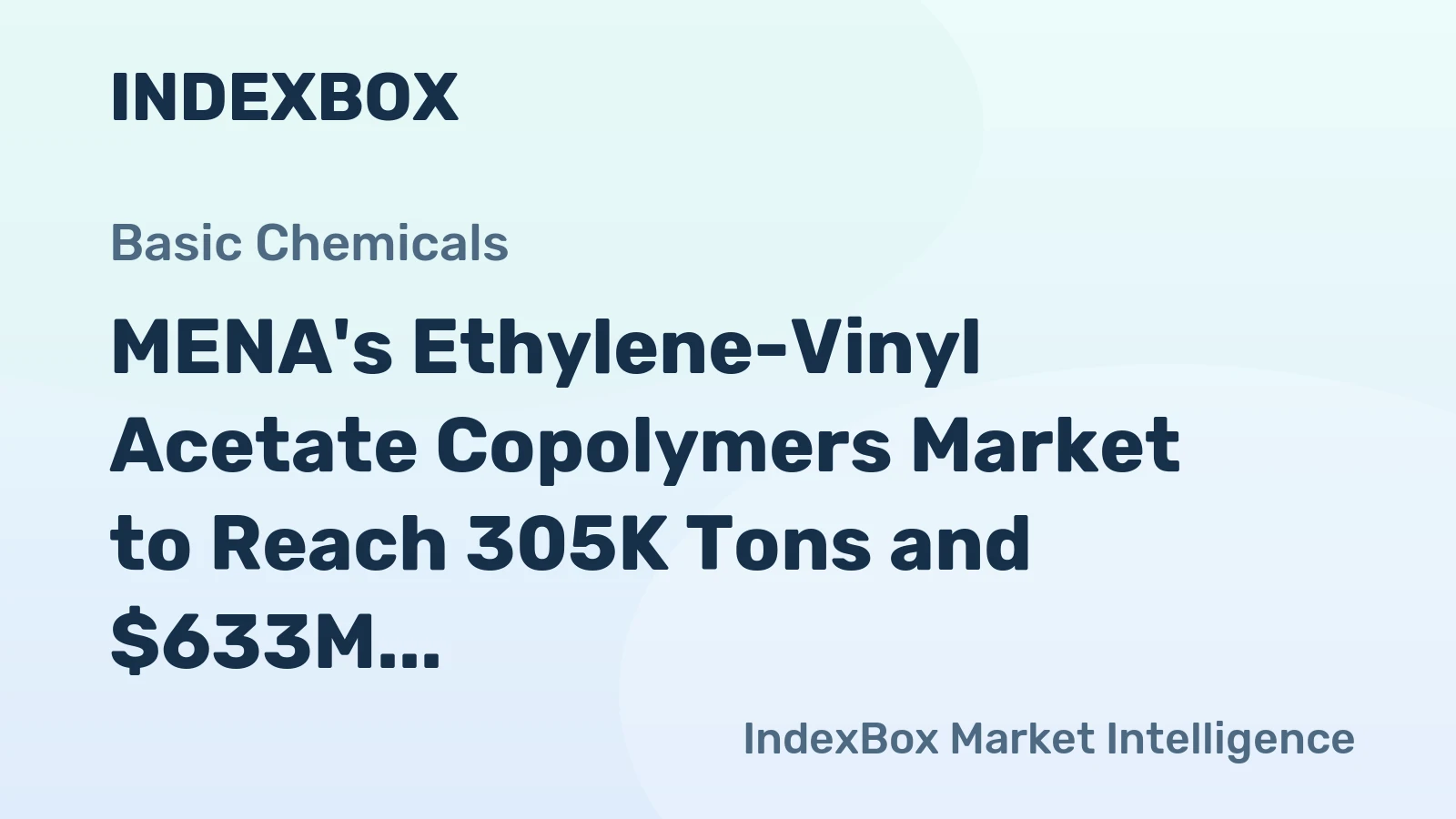 MENA's Ethylene-Vinyl Acetate Copolymers Market to Reach 305K Tons and $633M by 2035