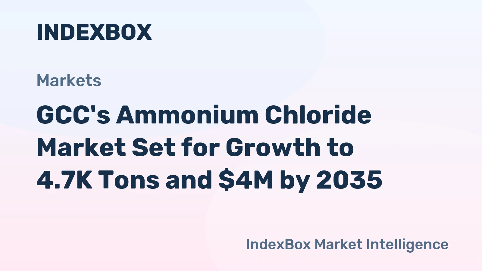 GCC's Ammonium Chloride Market Set for Growth to 4.7K Tons and $4M by 2035