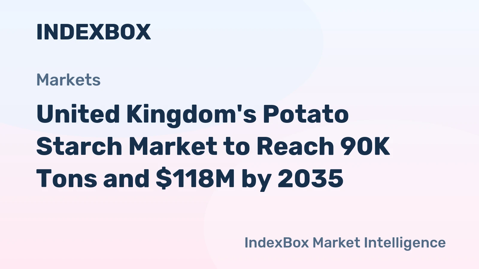 United Kingdom's Potato Starch Market to Reach 90K Tons and $118M by 2035