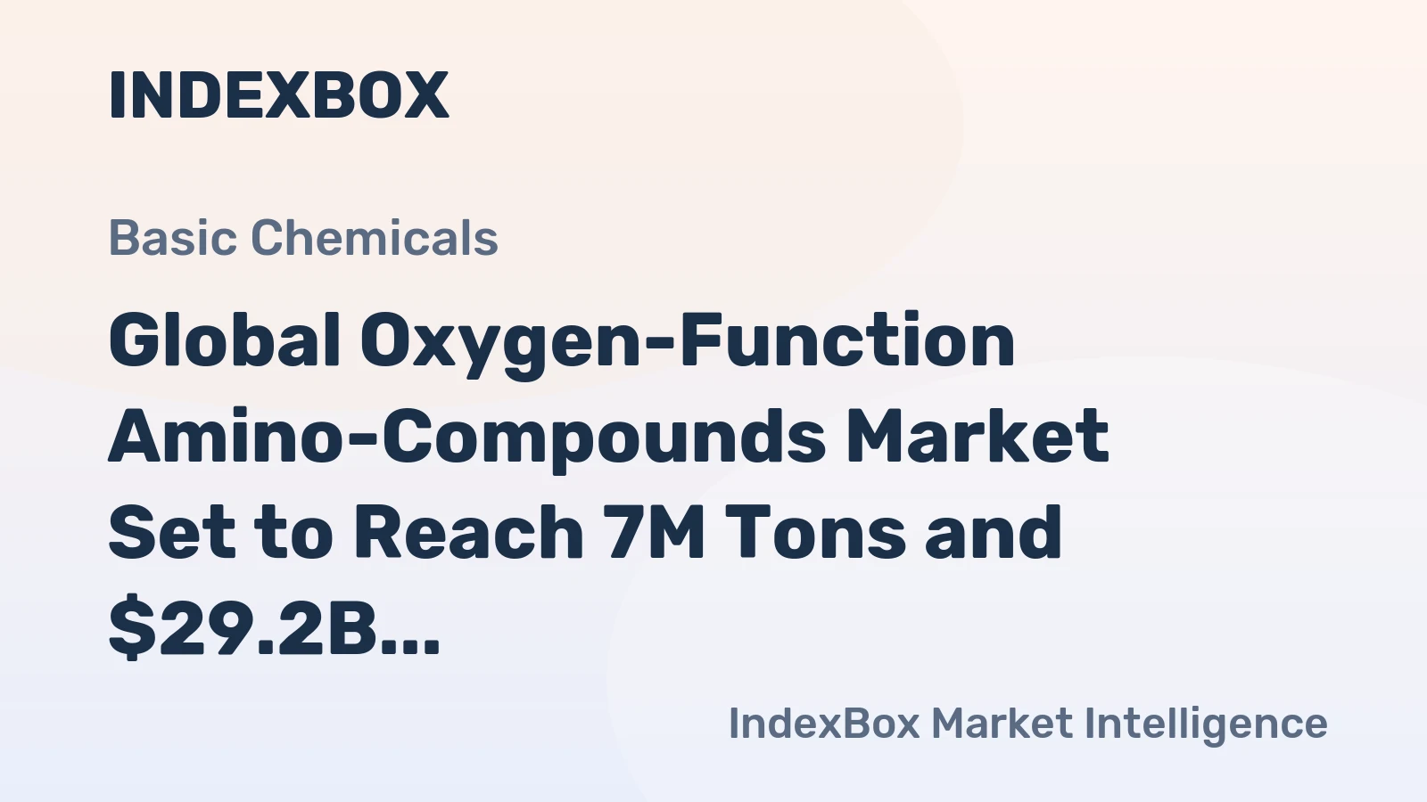Global Oxygen-Function Amino-Compounds Market Set to Reach 7M Tons and $29.2B by 2035