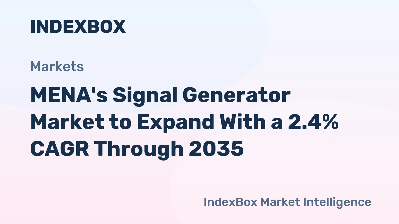 MENA's Signal Generator Market to Expand With a 2.4% CAGR Through 2035