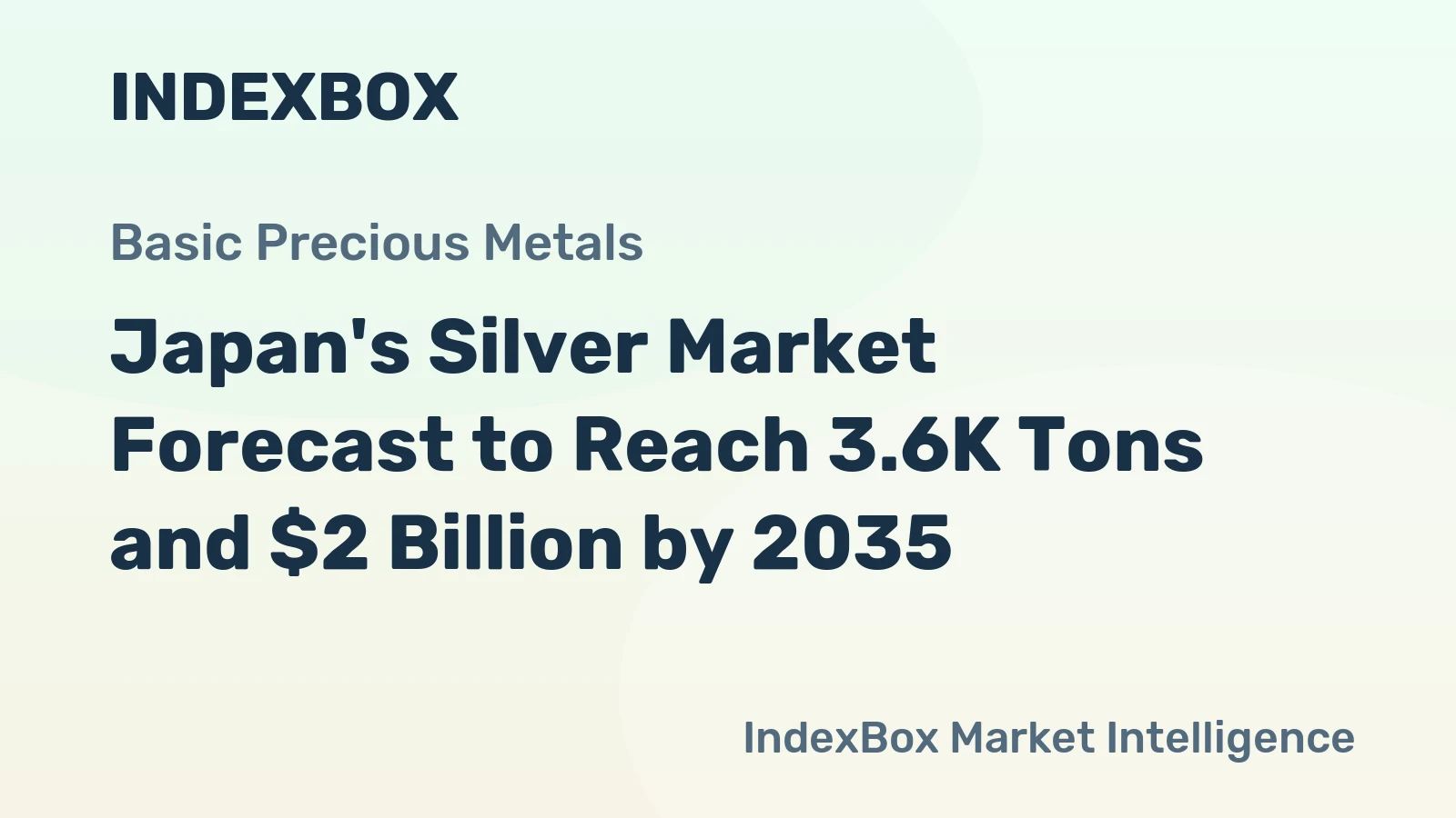 Japan's Silver Market Forecast to Reach 3.6K Tons and $2 Billion by 2035