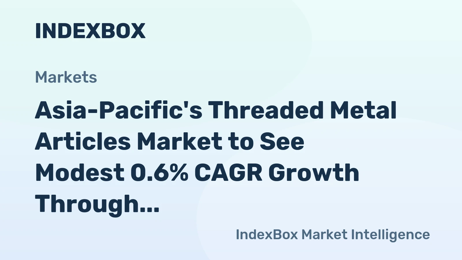 Asia-Pacific's Threaded Metal Articles Market to See Modest 0.6% CAGR Growth Through 2035