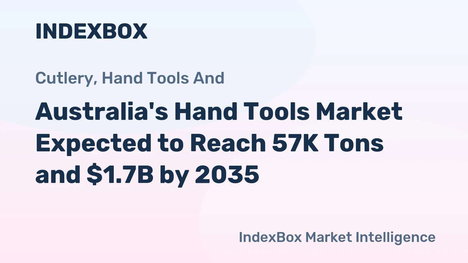 Australia's Hand Tools Market Expected to Reach 57K Tons and $1.7B by 2035