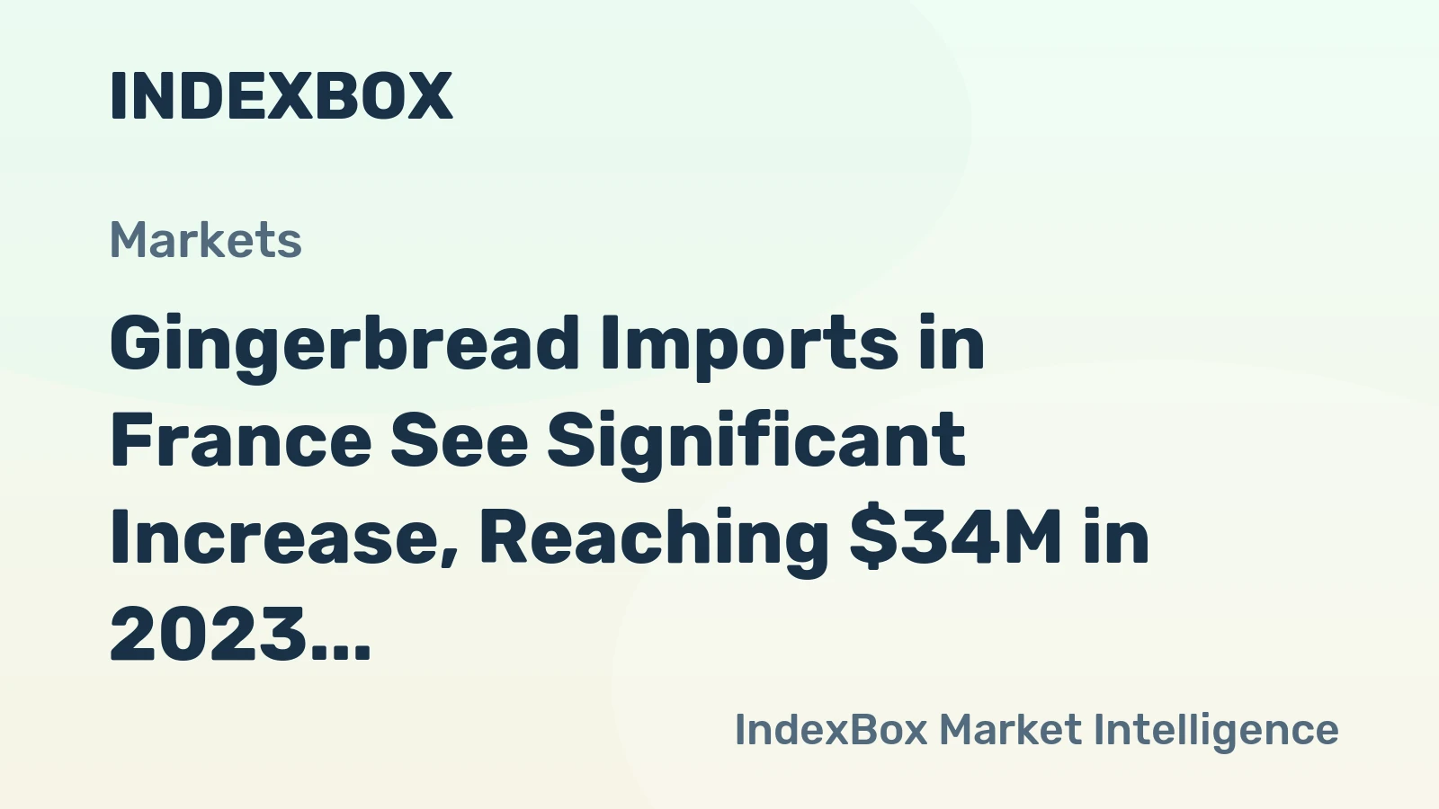 Gingerbread Imports in France See Significant Increase, Reaching $34M in 2023