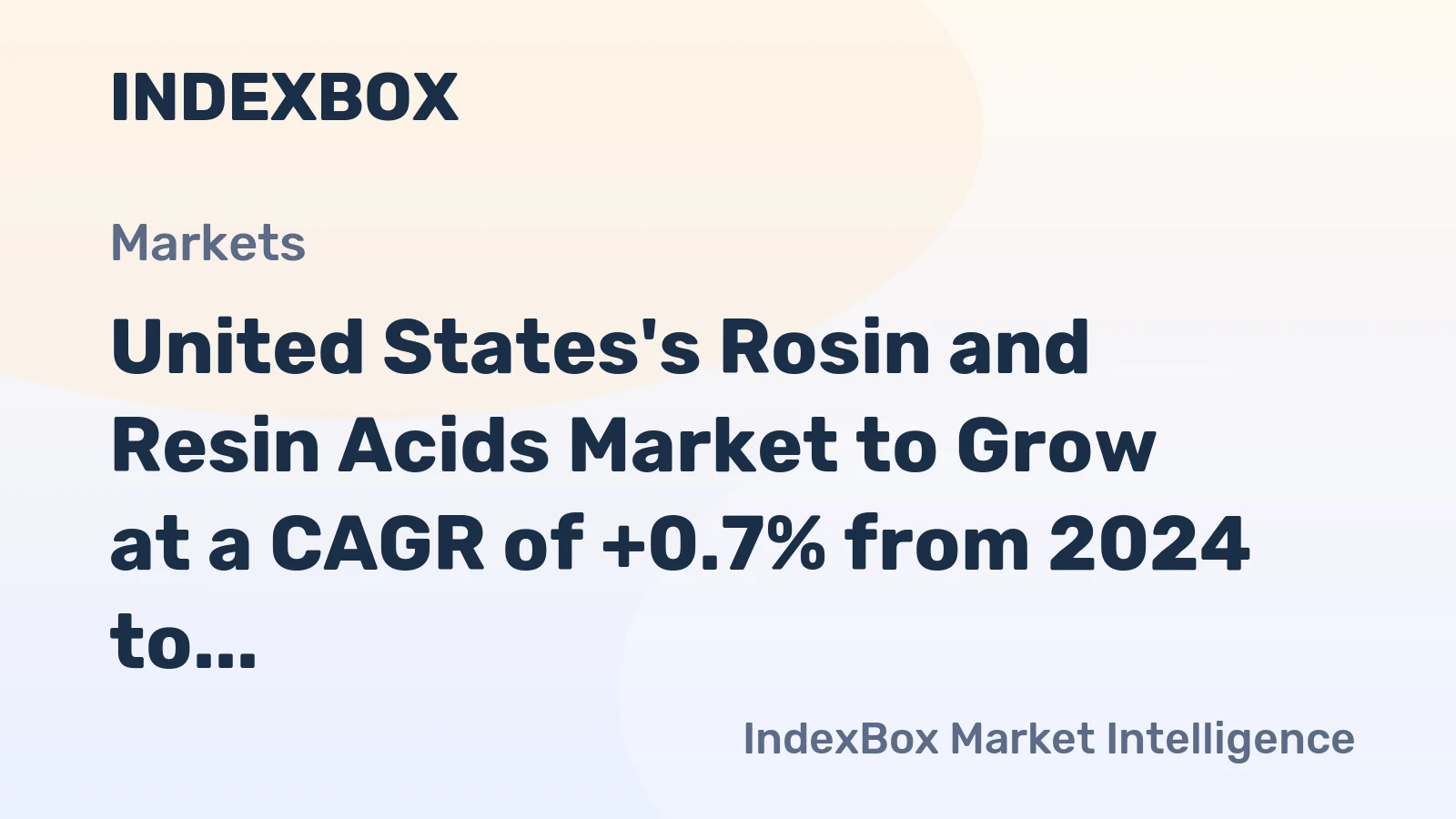 United States's Rosin and Resin Acids Market to Grow at a CAGR of +0.7% from 2024 to 2035, Reaching $910M