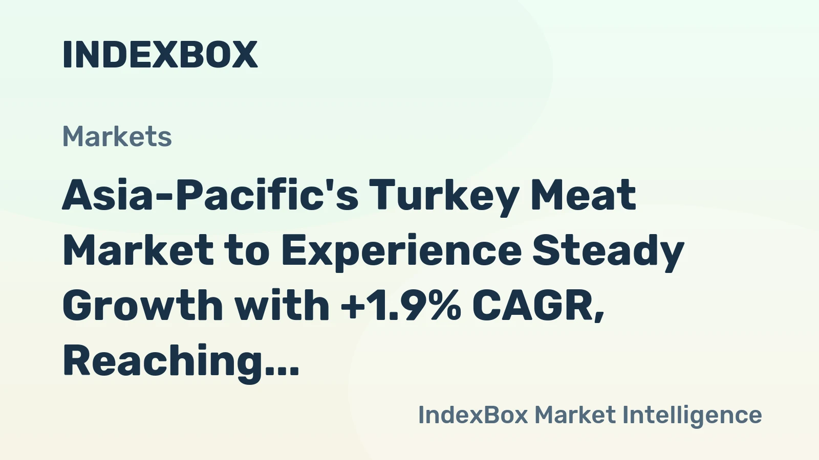 Asia-Pacific's Turkey Meat Market to Experience Steady Growth with +1.9% CAGR, Reaching $210M by 2035