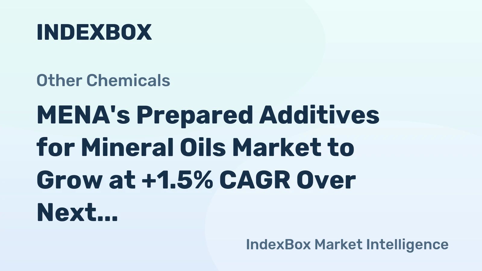 MENA's Prepared Additives for Mineral Oils Market to Grow at +1.5% CAGR Over Next Decade
