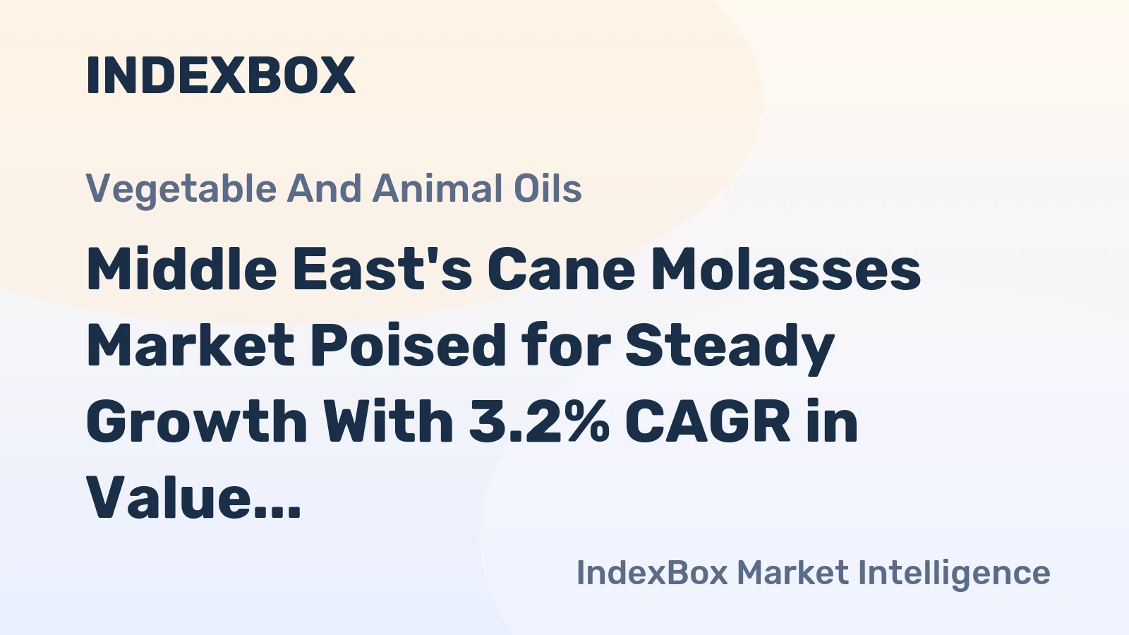 Middle East's Cane Molasses Market Poised for Steady Growth With 3.2% CAGR in Value Through 2035