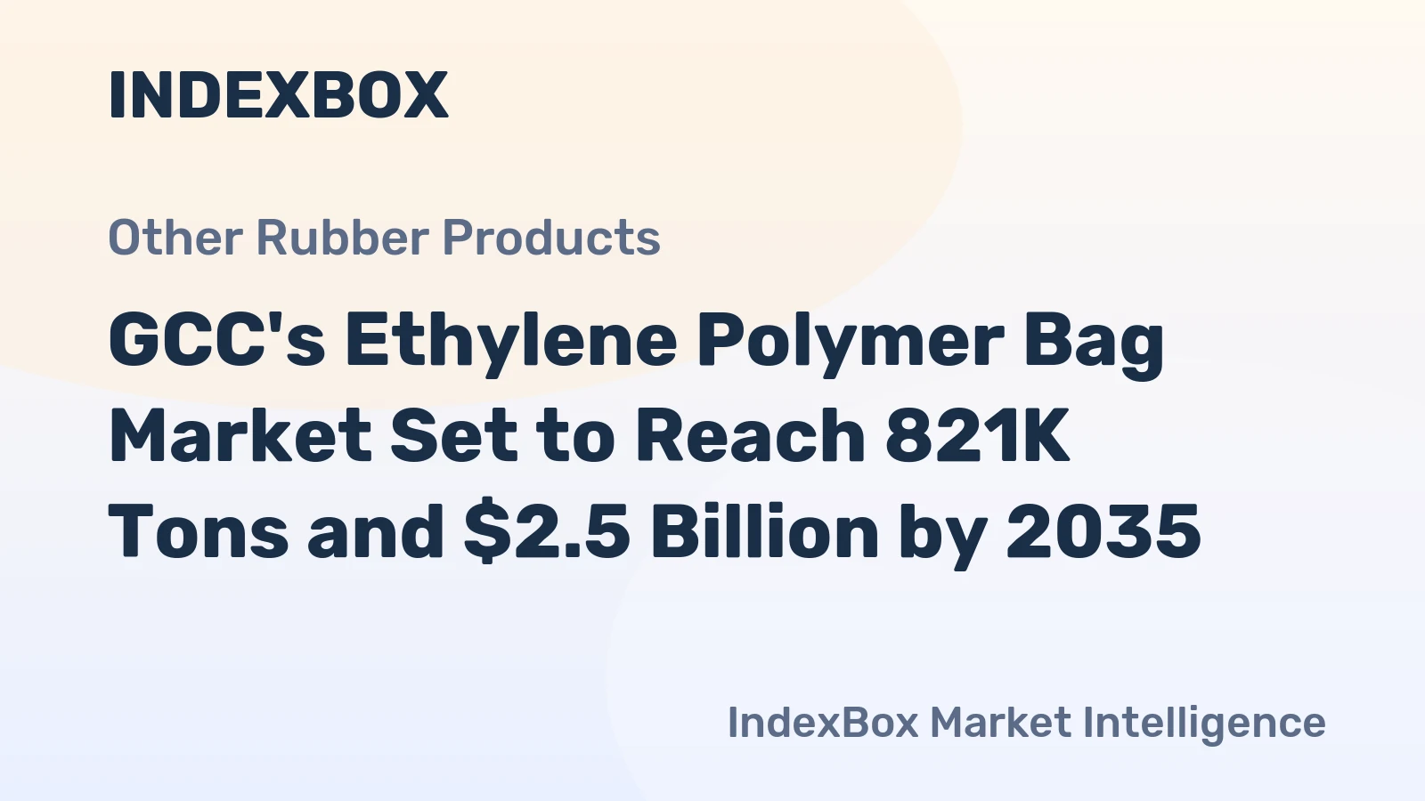 GCC's Ethylene Polymer Bag Market Set to Reach 821K Tons and $2.5 Billion by 2035