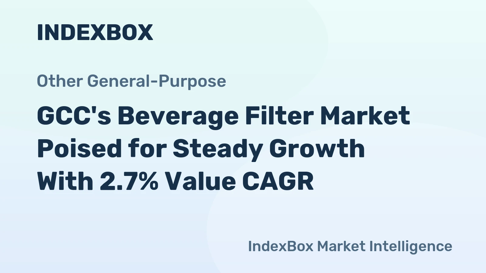 GCC's Beverage Filter Market Poised for Steady Growth With 2.7% Value CAGR