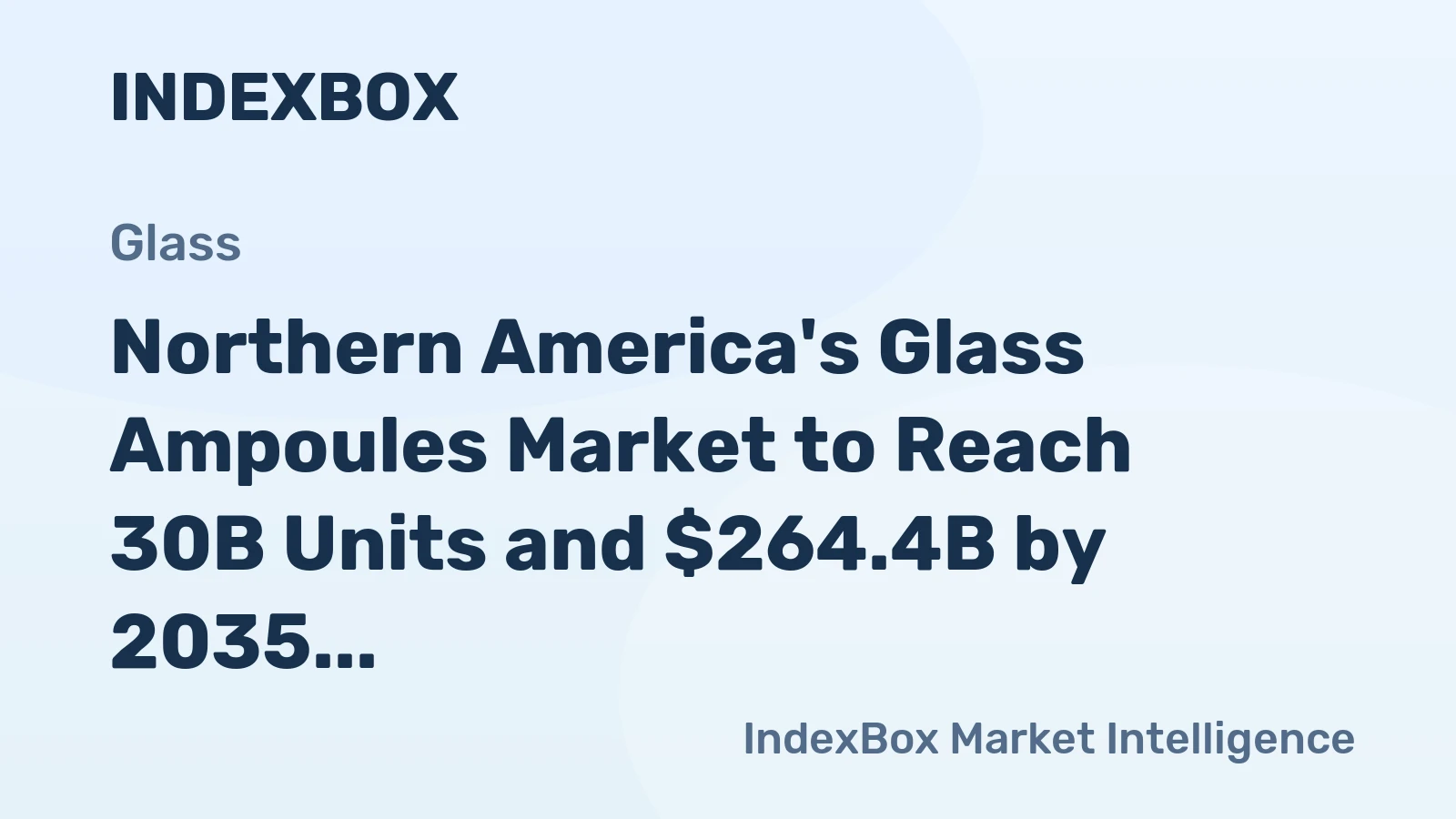 Northern America's Glass Ampoules Market to Reach 30B Units and $264.4B by 2035