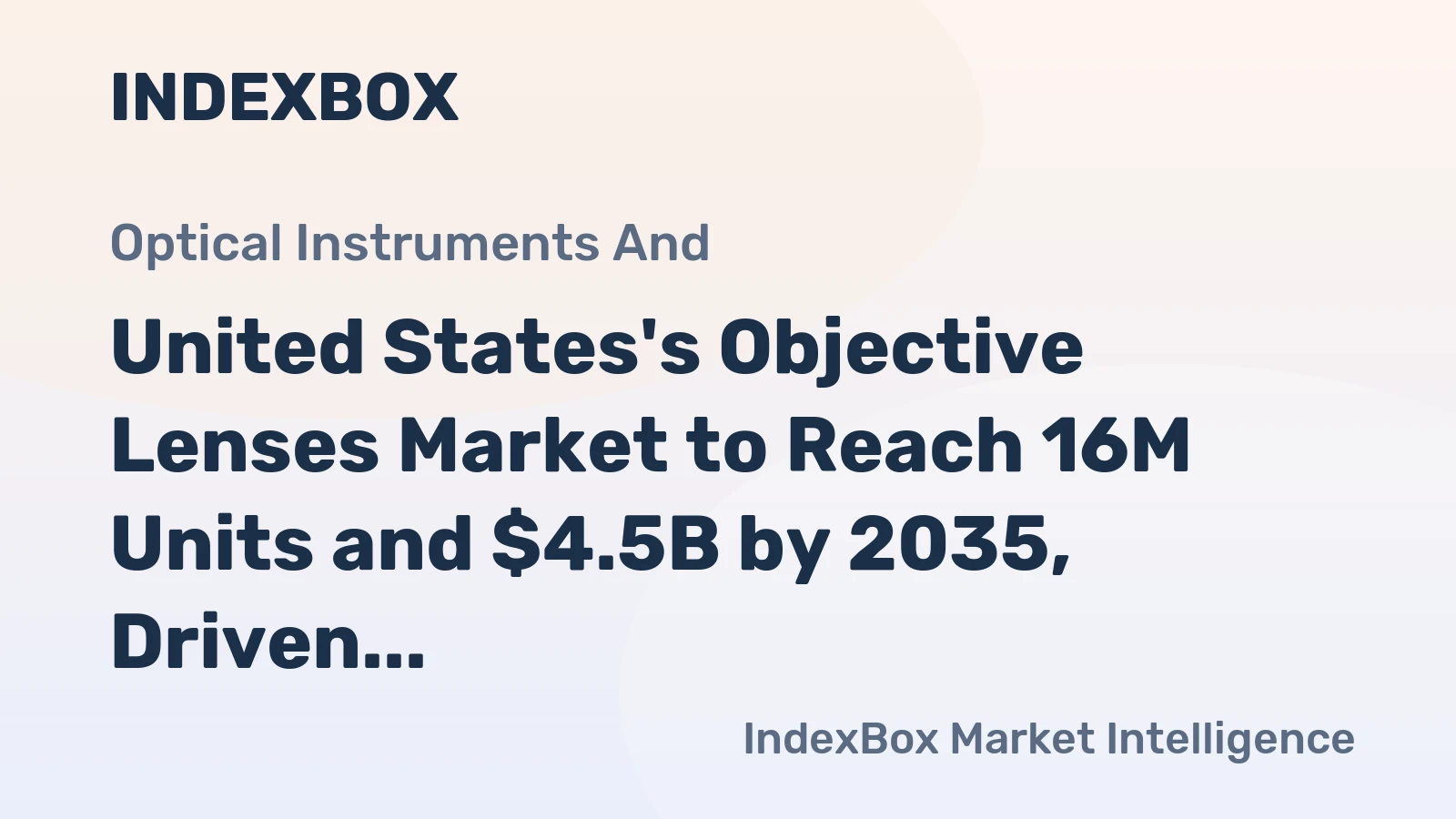United States's Objective Lenses Market to Reach 16M Units and $4.5B by 2035, Driven by Increasing Demand