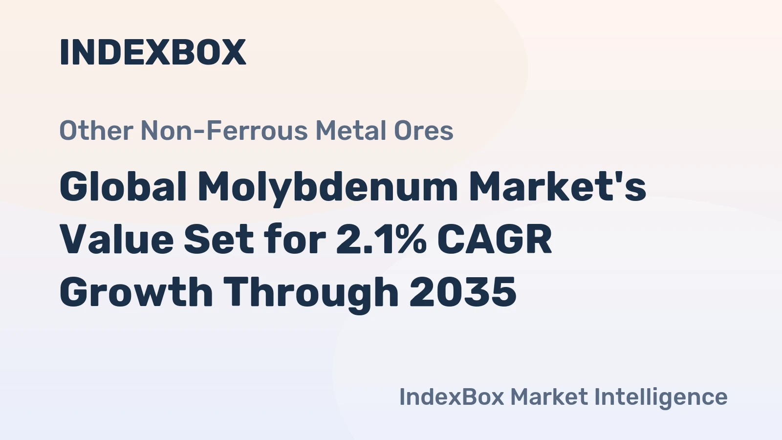 Global Molybdenum Market's Value Set for 2.1% CAGR Growth Through 2035