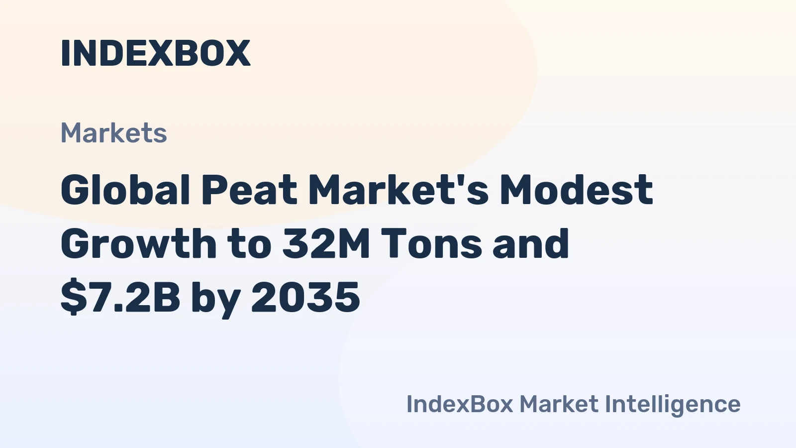 Global Peat Market's Modest Growth to 32M Tons and $7.2B by 2035