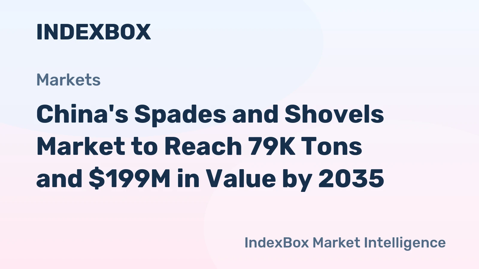 China's Spades and Shovels Market to Reach 79K Tons and $199M in Value by 2035