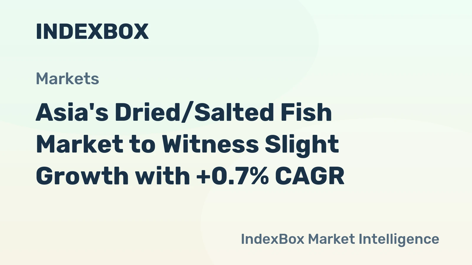 Asia's Dried/Salted Fish Market to Witness Slight Growth with +0.7% CAGR