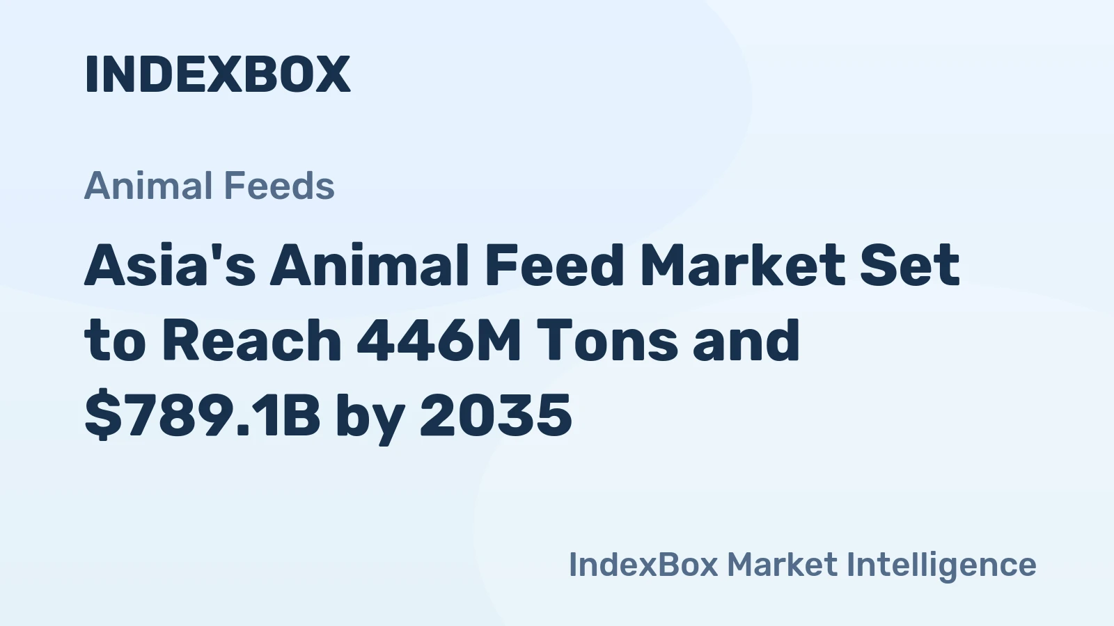 Asia's Animal Feed Market Set to Reach 446M Tons and $789.1B by 2035
