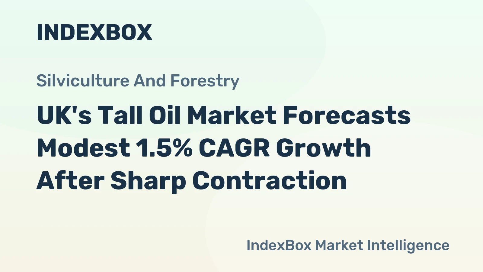 UK's Tall Oil Market Forecasts Modest 1.5% CAGR Growth After Sharp Contraction
