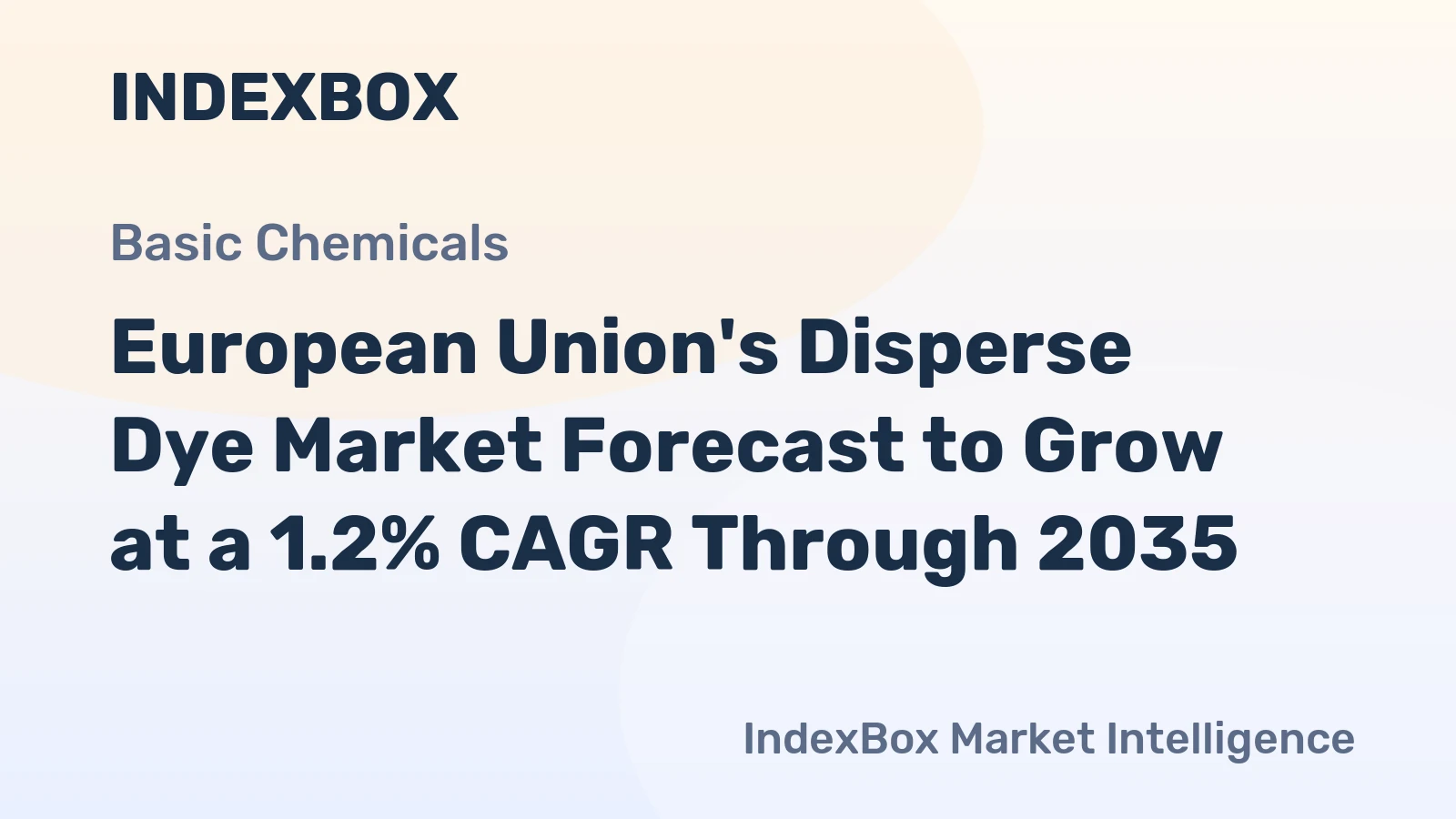 European Union's Disperse Dye Market Forecast to Grow at a 1.2% CAGR Through 2035