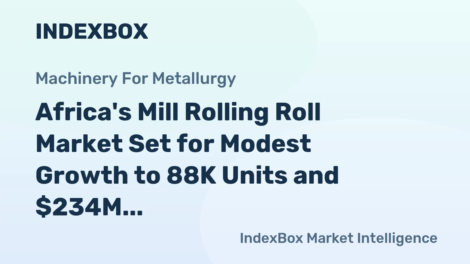 Africa's Mill Rolling Roll Market Set for Modest Growth to 88K Units and $234M by 2035