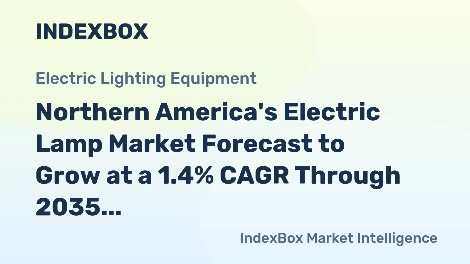 Northern America's Electric Lamp Market Forecast to Grow at a 1.4% CAGR Through 2035