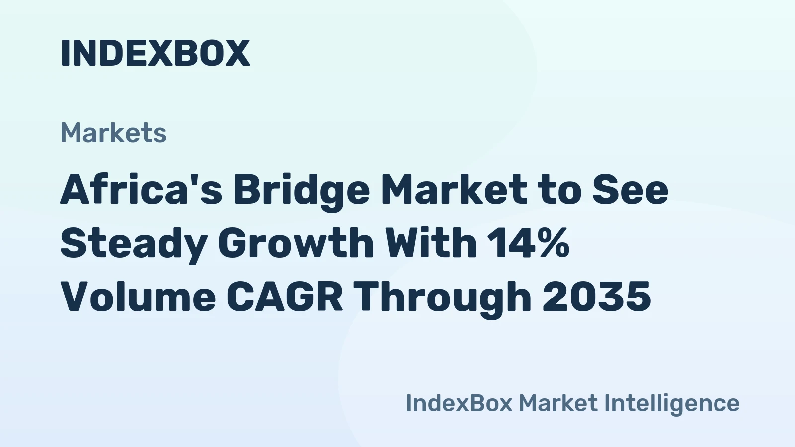 Africa's Bridge Market to See Steady Growth With 14% Volume CAGR Through 2035