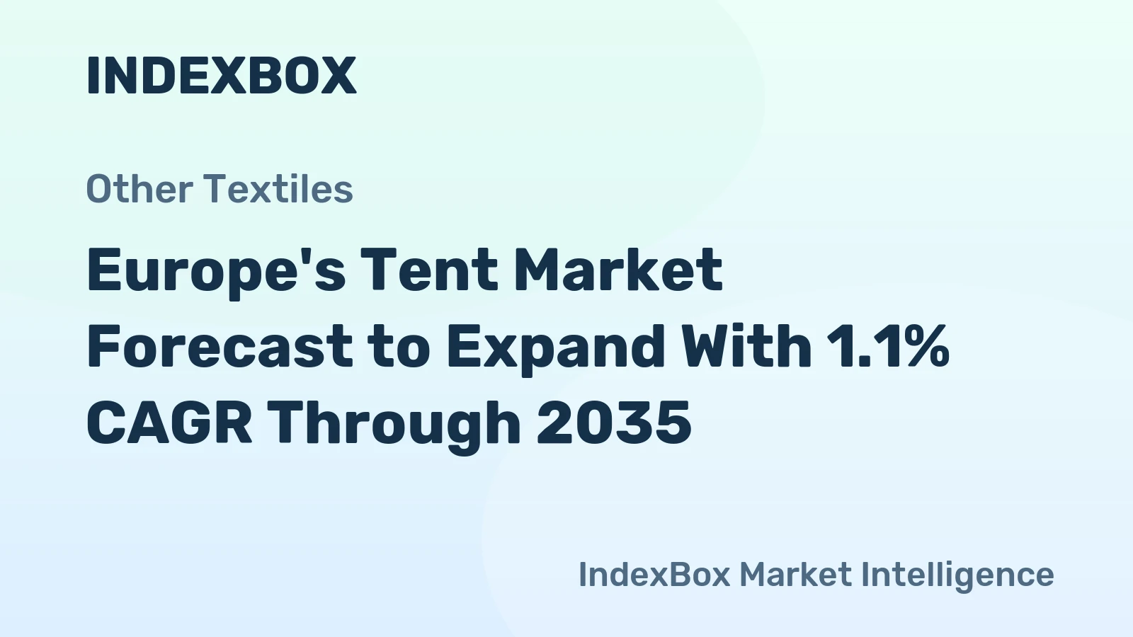 Europe's Tent Market Forecast to Expand With 1.1% CAGR Through 2035