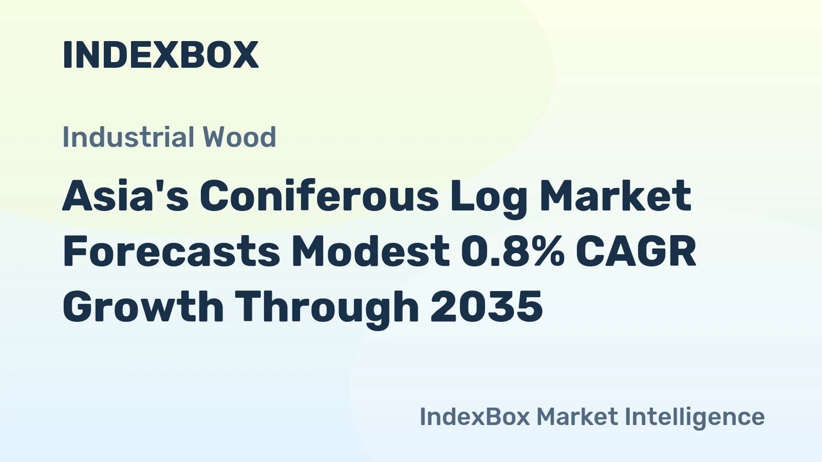 Asia's Coniferous Log Market Forecasts Modest 0.8% CAGR Growth Through 2035