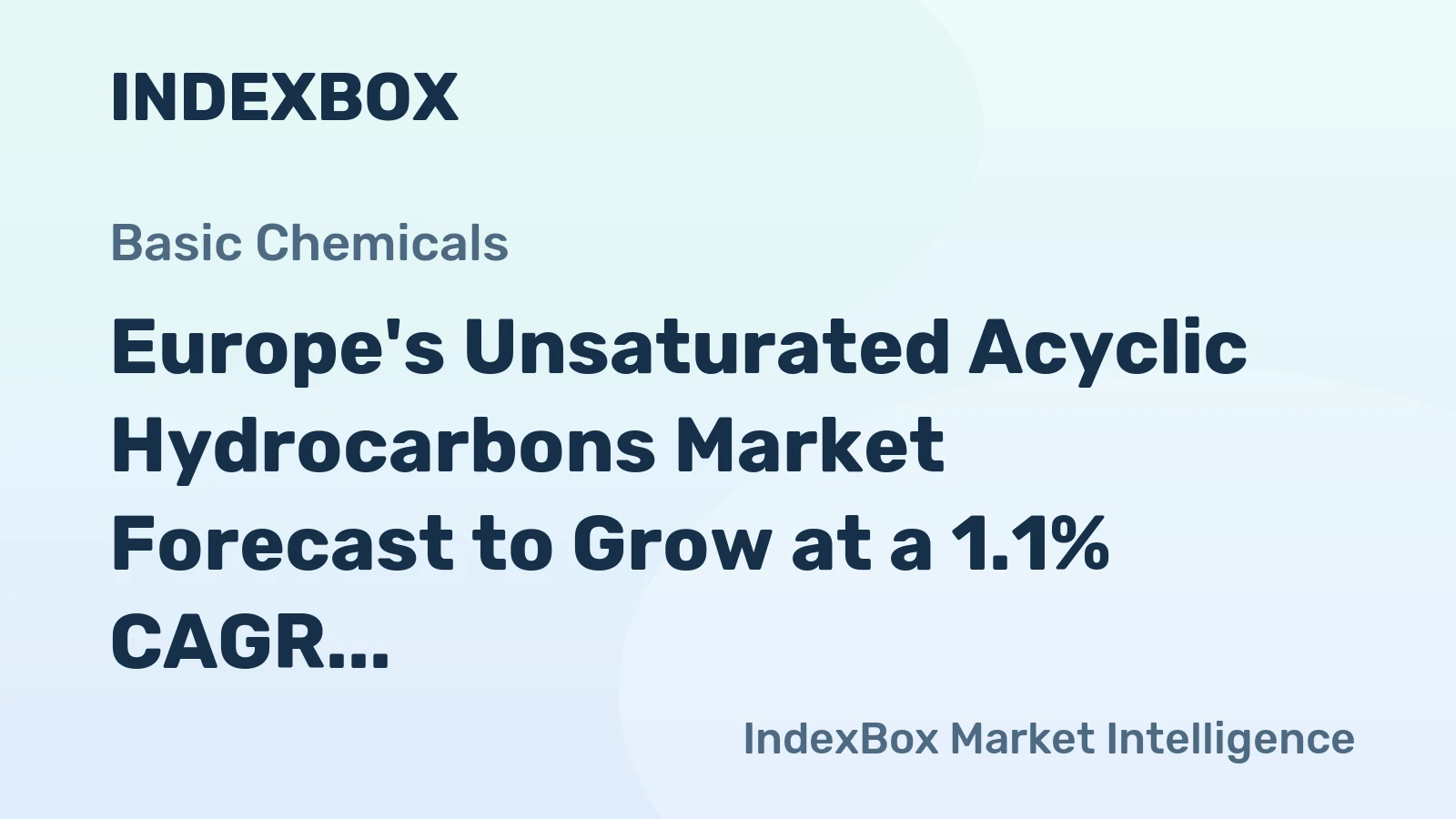 Europe's Unsaturated Acyclic Hydrocarbons Market Forecast to Grow at a 1.1% CAGR Through 2035