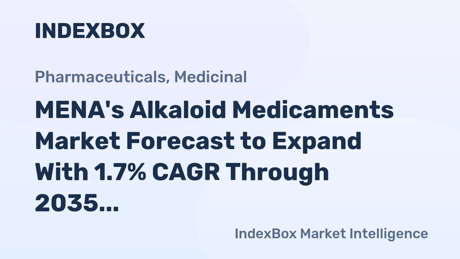 MENA's Alkaloid Medicaments Market Forecast to Expand With 1.7% CAGR Through 2035