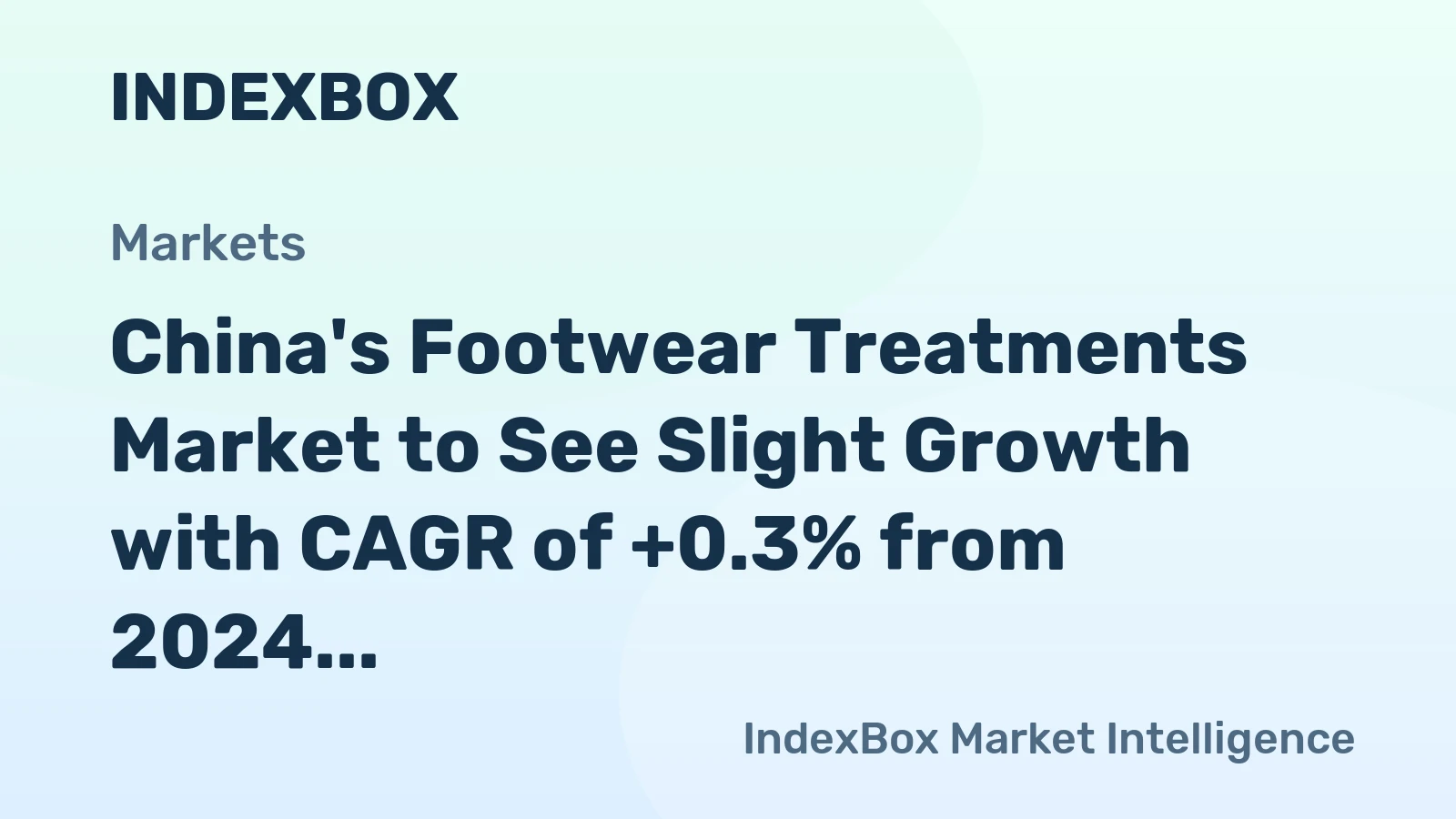 China's Footwear Treatments Market to See Slight Growth with CAGR of +0.3% from 2024 to 2035