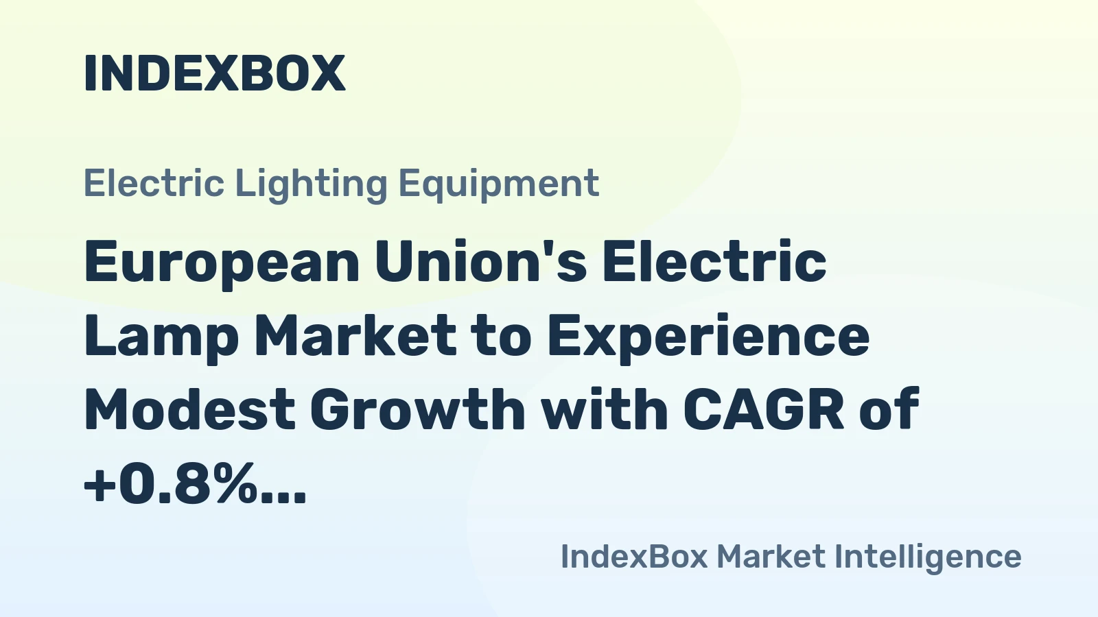 European Union's Electric Lamp Market to Experience Modest Growth with CAGR of +0.8%