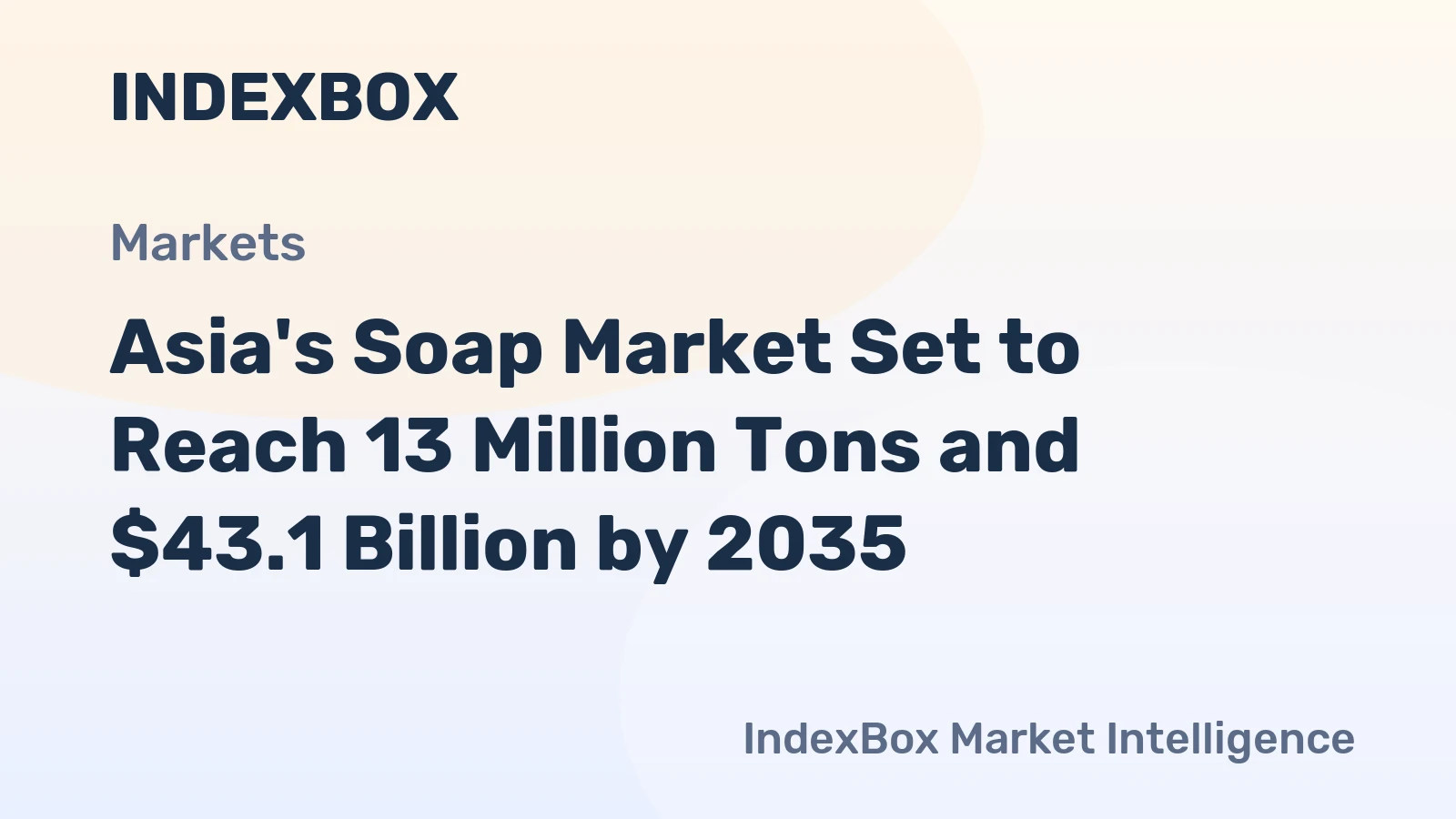 Asia's Soap Market Set to Reach 13 Million Tons and $43.1 Billion by 2035
