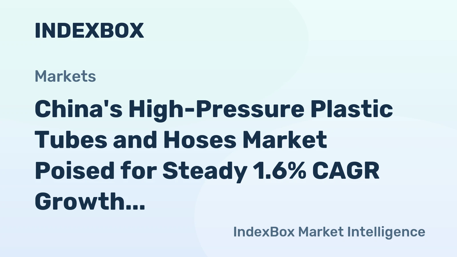 China's High-Pressure Plastic Tubes and Hoses Market Poised for Steady 1.6% CAGR Growth Through 2035